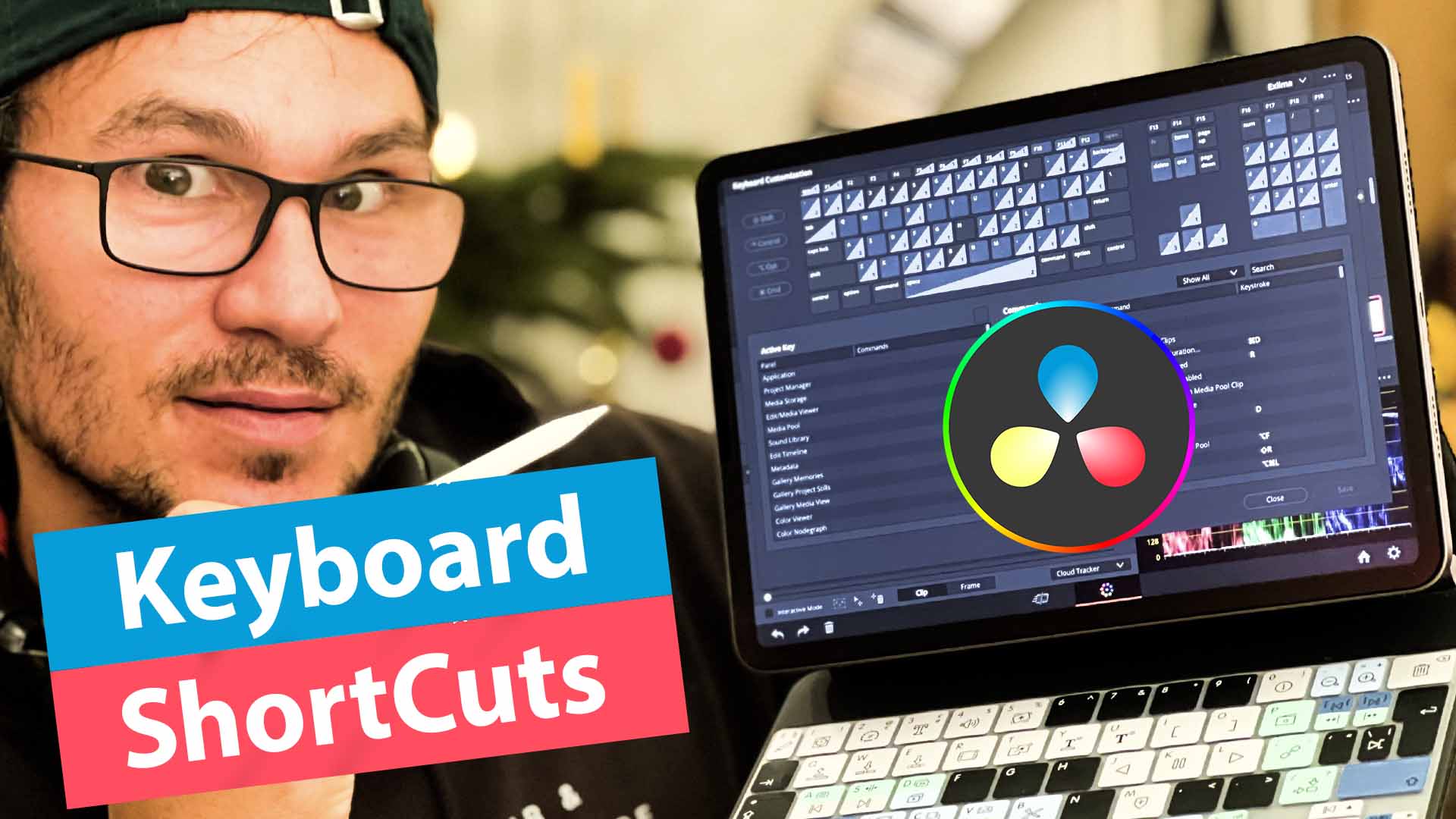 How to change Keyboard Shortcuts DaVinci Resolve iPad Pro
