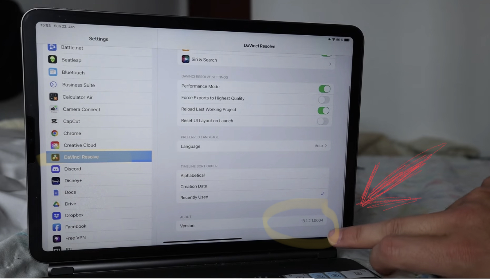 How To See Current Installed Version Of Davinci Resolve Ipad
